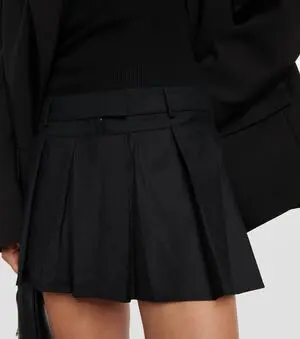 AYA MUSE Myca Pleated Wool Miniskirt