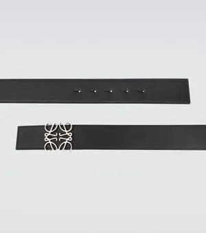 Loewe Anagram Reversible Leather Belt - Black