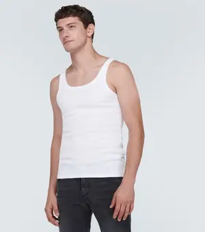Dolce & Gabbana Logo Cotton Tank Top - White