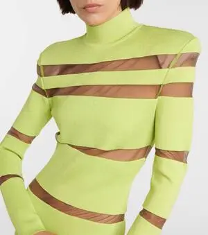 Balmain Mesh-paneled Minidress