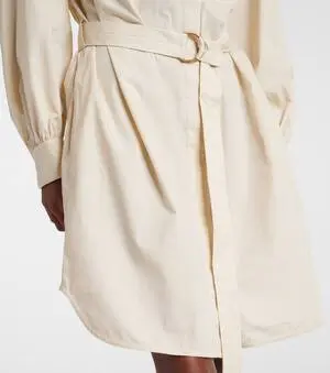 Chloé Belted Cotton Midi Shirt Dress