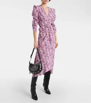 Isabel Marant Étoile Albini Printed Silk-blend Midi Dress - Purple