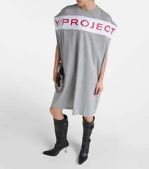 Y/project Logo Cotton Jersey Minidress