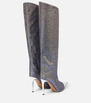 Alexandre Vauthier Metallic Pointed Toe Knee-high Boots
