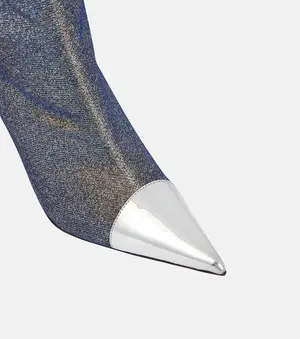 Alexandre Vauthier Metallic Pointed Toe Knee-high Boots