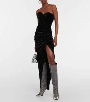 Alexandre Vauthier Metallic Pointed Toe Knee-high Boots