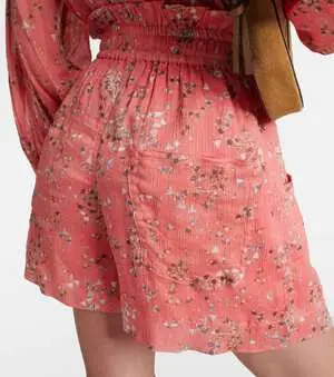 Isabel Marant Étoile Ceyane Floral Cotton And Silk Shorts