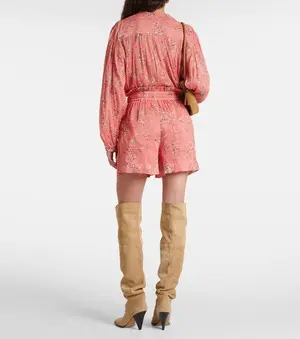 Isabel Marant Étoile Ceyane Floral Cotton And Silk Shorts