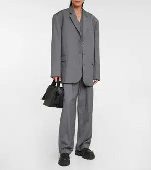 THE FRANKIE SHOP Gelso Oversized Blazer - Grey