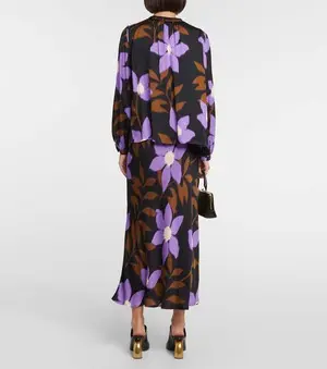 Velvet By Graham & Spencer Isa Printed Satin Top