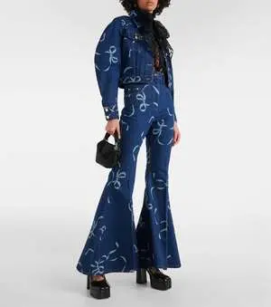 Nina Ricci Printed Flared Jeans