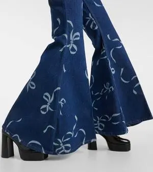 Nina Ricci Printed Flared Jeans