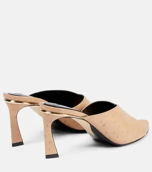 Victoria Beckham Leather Mules With Open Toe