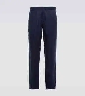 Orlebar Brown Griffon Linen Pants - Blue