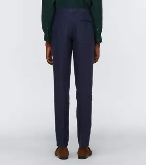 Orlebar Brown Griffon Linen Pants - Blue