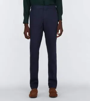 Orlebar Brown Griffon Linen Pants - Blue