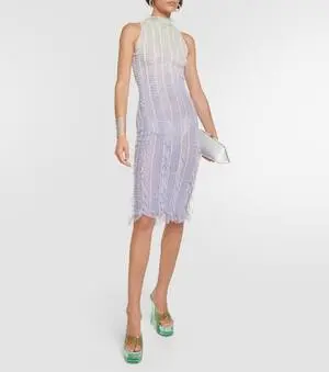 Amina Muaddi Dalida Pvc Platform Mules