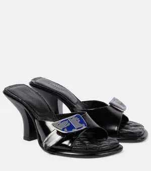 Burberry Square Toe Mules Clogs For Women
