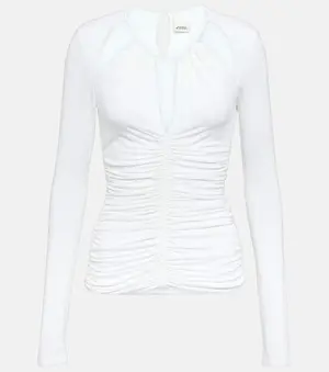 Isabel Marant Étoile Levona Cutout Ruched Jersey Top