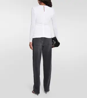 Isabel Marant Étoile Levona Cutout Ruched Jersey Top
