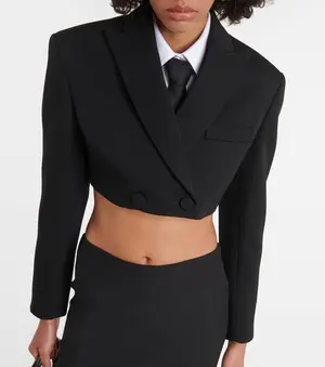 Valentino Garavani Cropped Wool Blazer