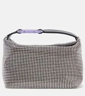 EERA Moonbag Embellished Mesh Pouch - Silver