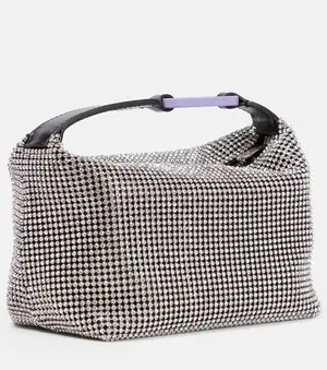 EERA Moonbag Embellished Mesh Pouch - Silver