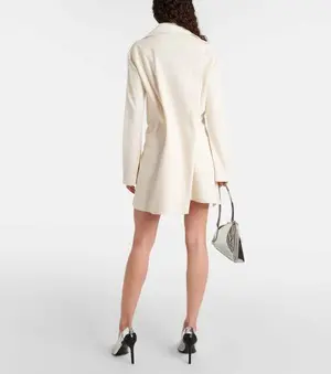 COURREGES Asymmetrical Cotton-blend Piqué Minidress