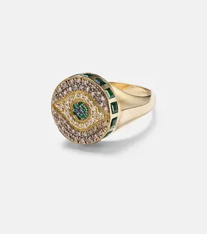 Ileana Makri Dawn Candy 18kt Gold Ring With Diamonds And Gemstones - Multicoloured