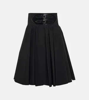 Alaïa Belted Cotton Skirt