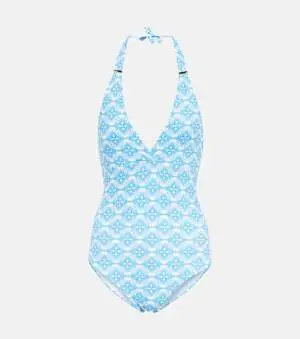 Melissa Odabash Melissa Odabash Rimini Printed Halterneck Swimsuit Multicoloured