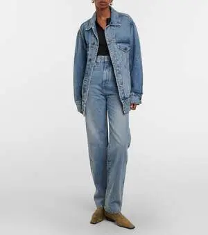 Khaite Grizzo Denim Trucker Jacket