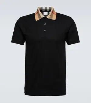 Burberry Check Cotton Pique Polo Shirt