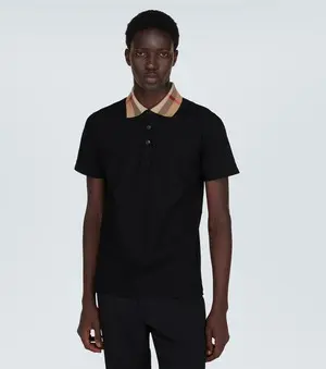 Burberry Check Cotton Pique Polo Shirt