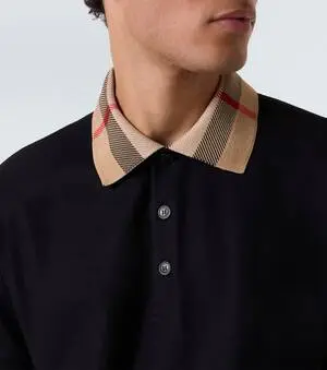 Burberry Check Cotton Pique Polo Shirt