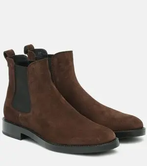 TOD'S Suede Chelsea Boots - Brown