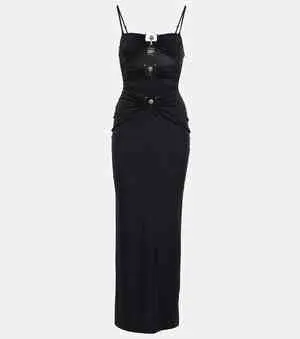 Christopher Esber Pierced Orbit Maxi Dress - Black