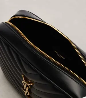 Saint Laurent Lou Camera Leather Crossbody Bag - Black