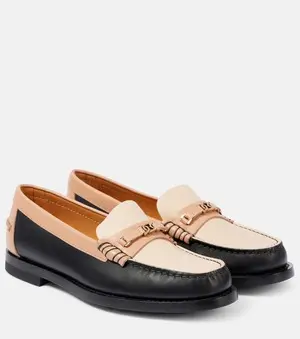 TOD'S Colorblocked Penny Loafers