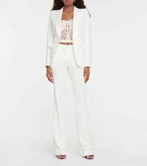 Alexander McQueen Guipure Lace Bustier - White