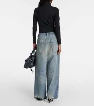 Balenciaga Mid-rise Wide-leg Jeans