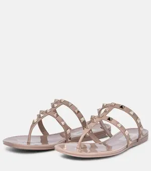Valentino Garavani Rockstud Pvc Thong Sandals