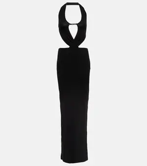 AYA MUSE Chain-detail Maxi Dress - Black