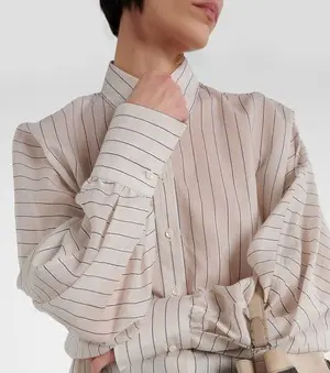 Brunello Cucinelli Cotton-blend Lamé Shirt