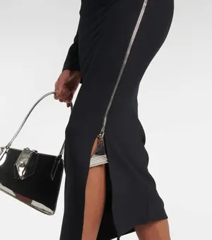 Attico Zip-up Midi Dress