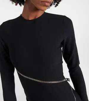 Attico Zip-up Midi Dress