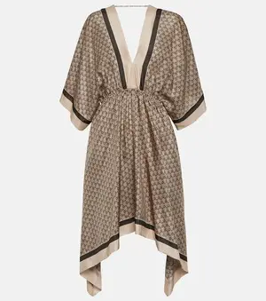 Brunello Cucinelli Printed Silk Kaftan - Multicoloured