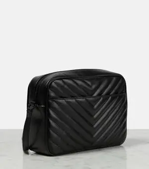 Saint Laurent Lou Camera Leather Crossbody Bag - Black