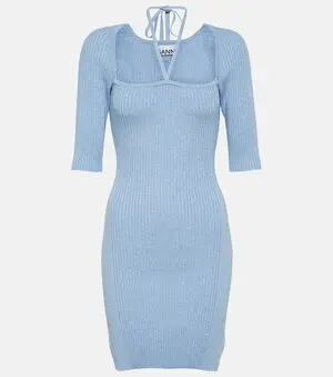 GANNI Melange Knit Mini Dress