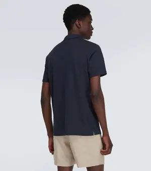 Sunspel Riviera Cotton Polo Shirt - Blue